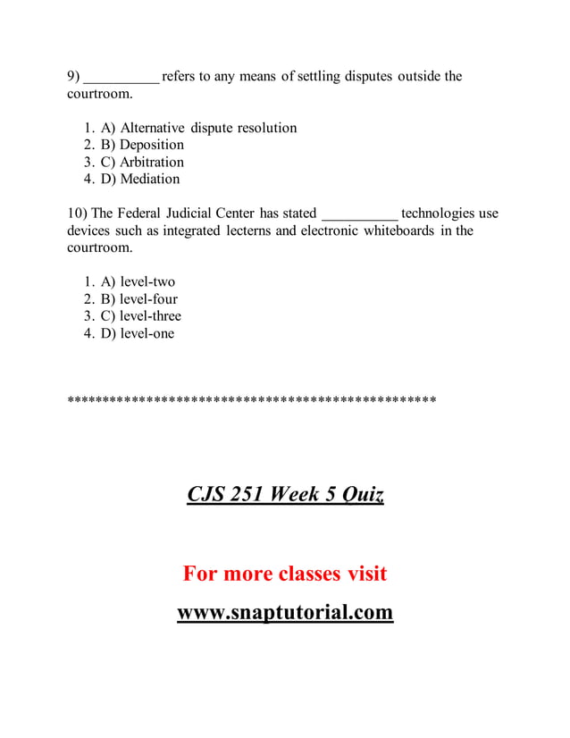 Cjs 251 Effective Communication / snaptutorial.com