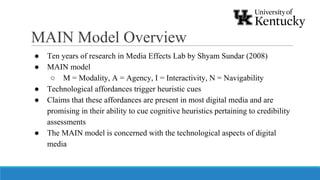 The MAIN Model for Technological Affordances in Social Media | PPT