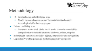 The MAIN Model for Technological Affordances in Social Media | PPT