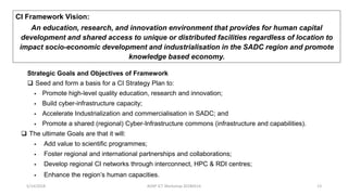 Reflections on SADC Cyberinfrastructure Framework/Colin Wright | PDF