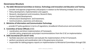 Reflections on SADC Cyberinfrastructure Framework/Colin Wright | PPT