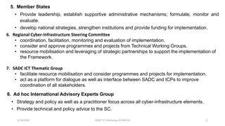 Reflections on SADC Cyberinfrastructure Framework/Colin Wright | PPT