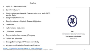 Reflections on SADC Cyberinfrastructure Framework/Colin Wright | PDF