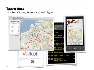 Öppen data - Arena e-förvaltning 20101102 | PPT