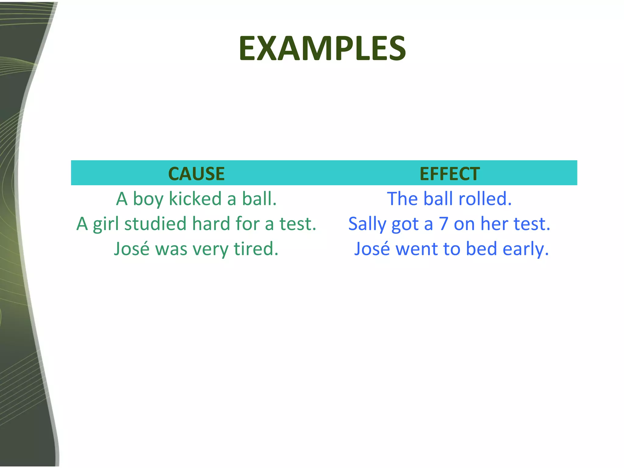 Cause and effect relationships (in English grammar) | PPT