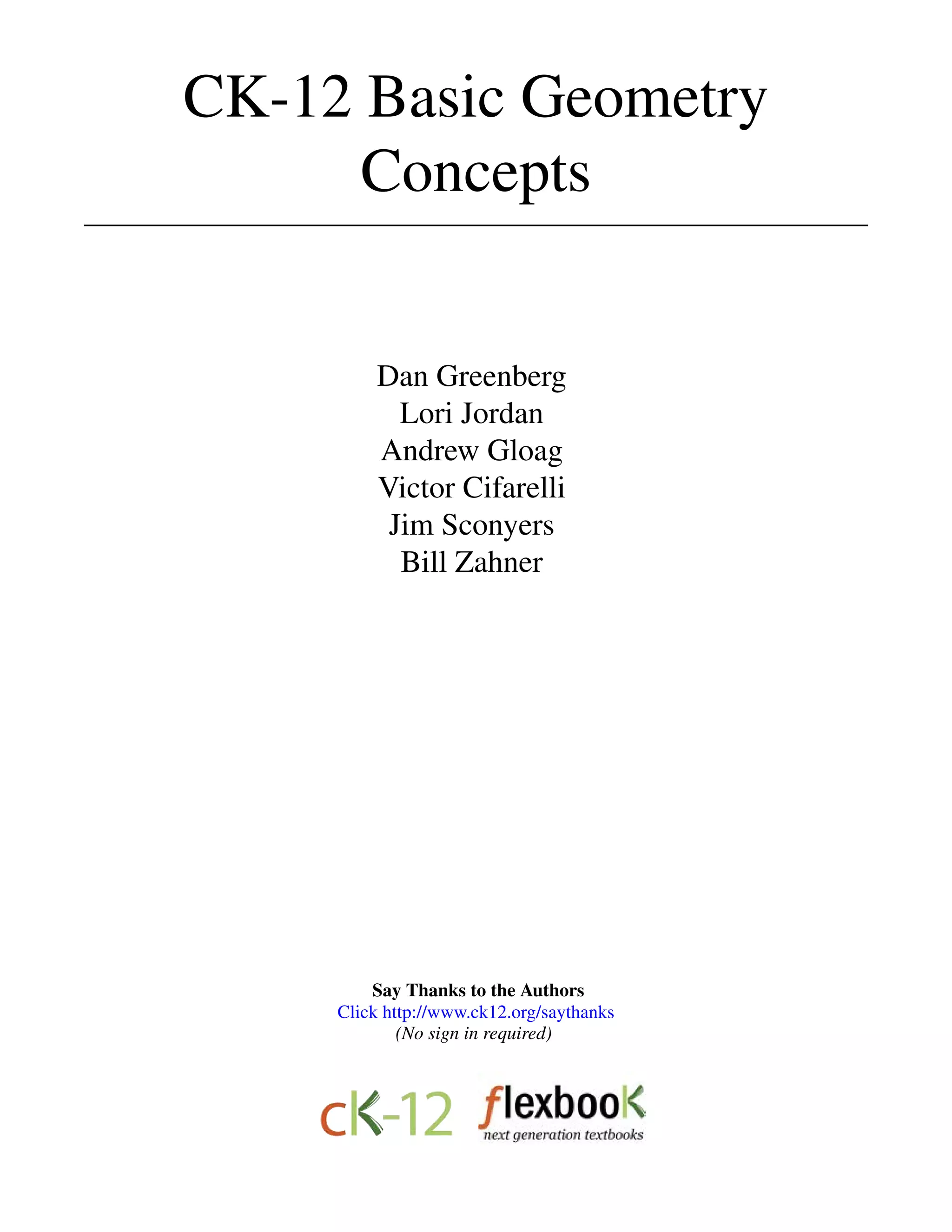 Ck 12 basic geometry concepts | PDF