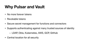 Securing your Pulsar Cluster with Vault_Chris Kellogg | PDF