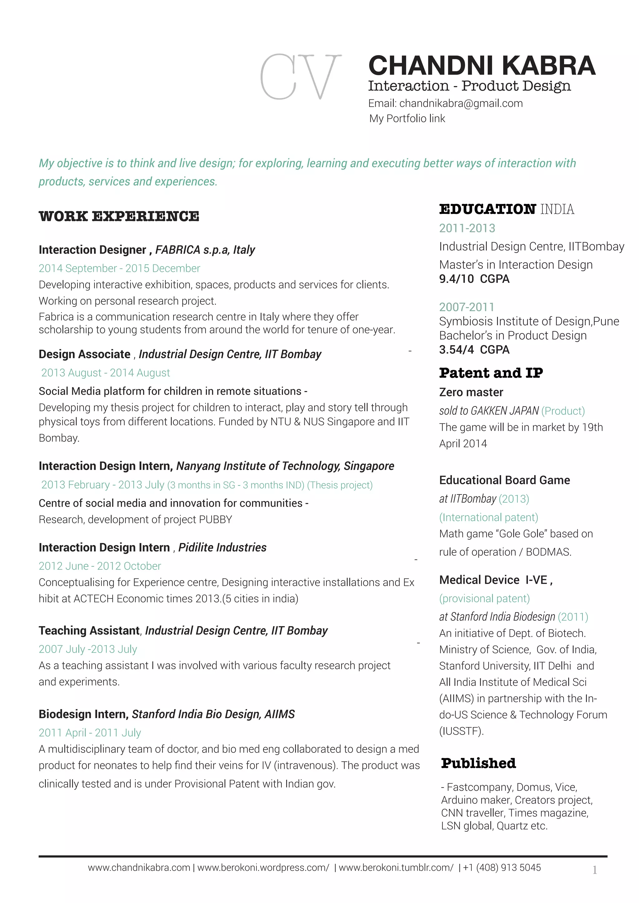 Chandni Kabra resume | PDF