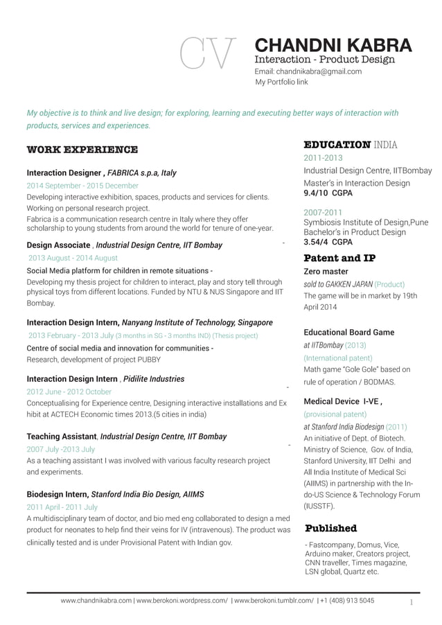 Chandni Kabra resume | PDF