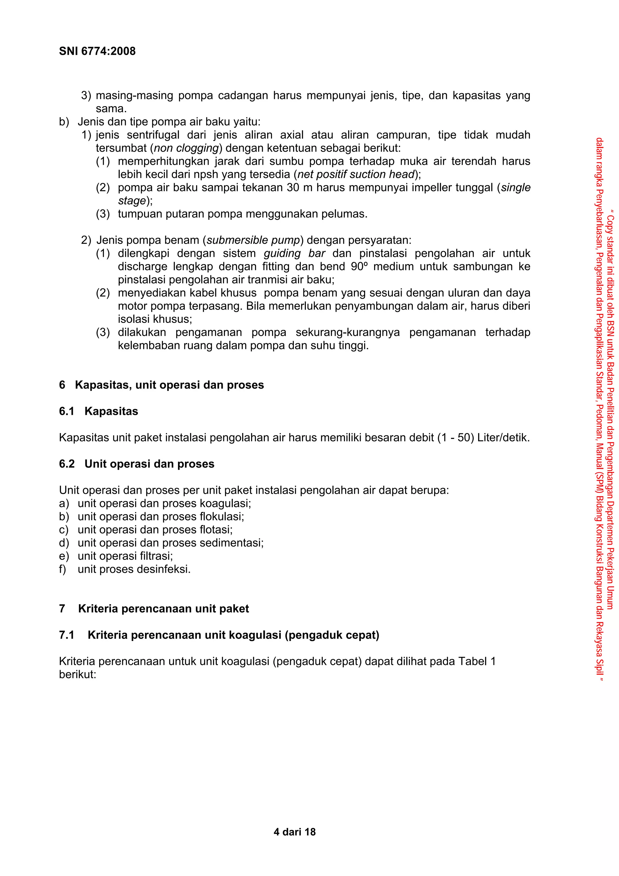CK01-Spesifikasi Teknis Air Minum-SNI 6774-2008-Tata Cara Perencanaan ...