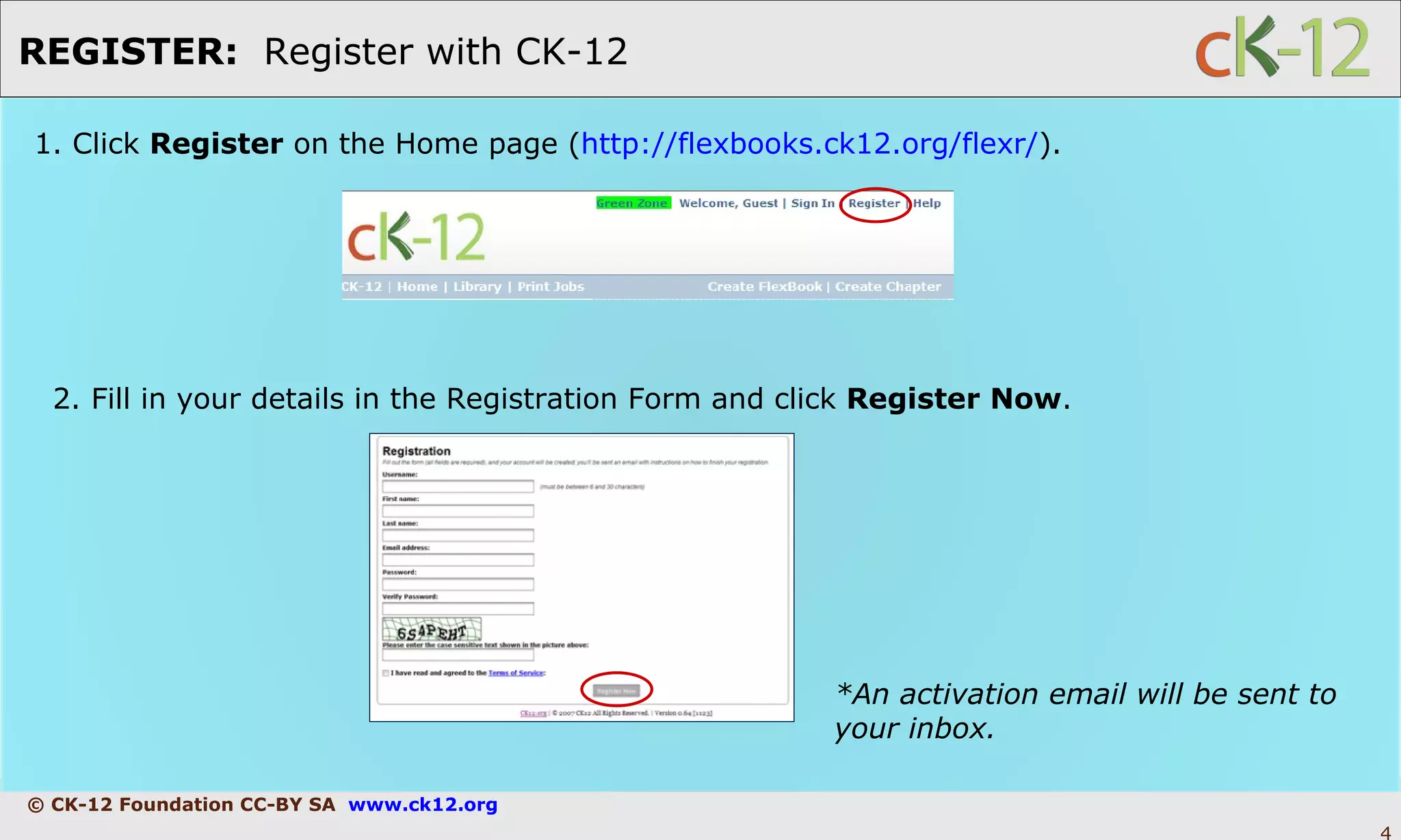 FlexBooks: How To Register | PPT