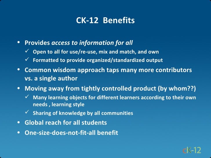 CK-12 Overview