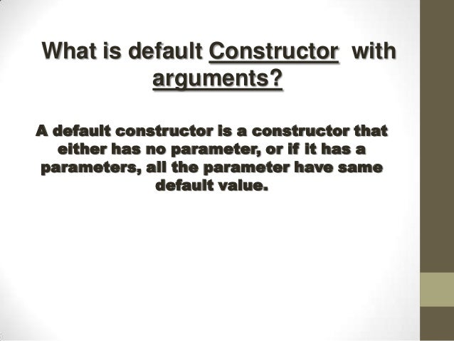 Constructor With Default Arguments And Dynamic Initialization Of Obje