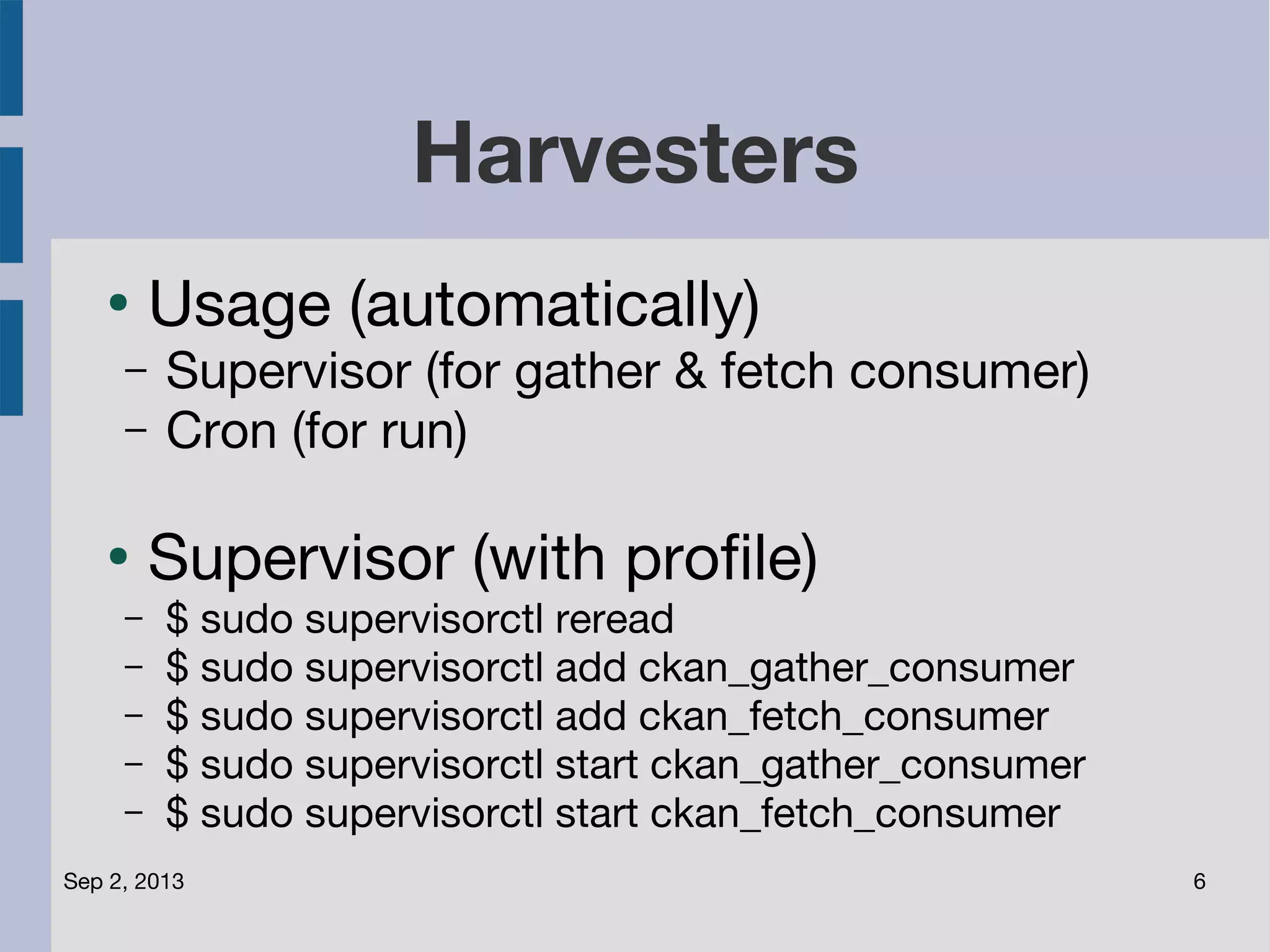 ckan 2.0: Harvesting from other sources | ODP