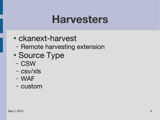 ckan 2.0: Harvesting from other sources | PPT