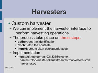 ckan 2.0: Harvesting from other sources | PPT