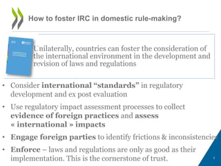 Key considerations on international regulatory cooperation | PDF