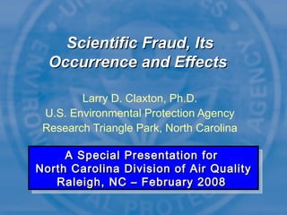 Claxton - Authorship Fraud Final Nc Div Air Qual[1] | PPT