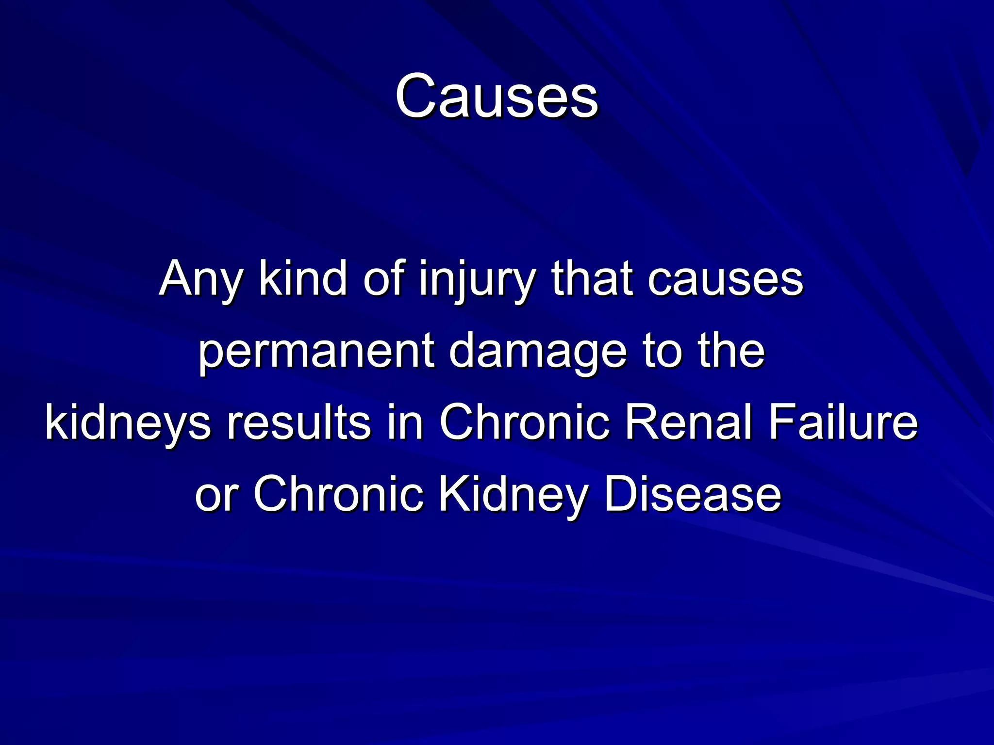 Chronic Kidney Disease: Diagnosis and management | PPT
