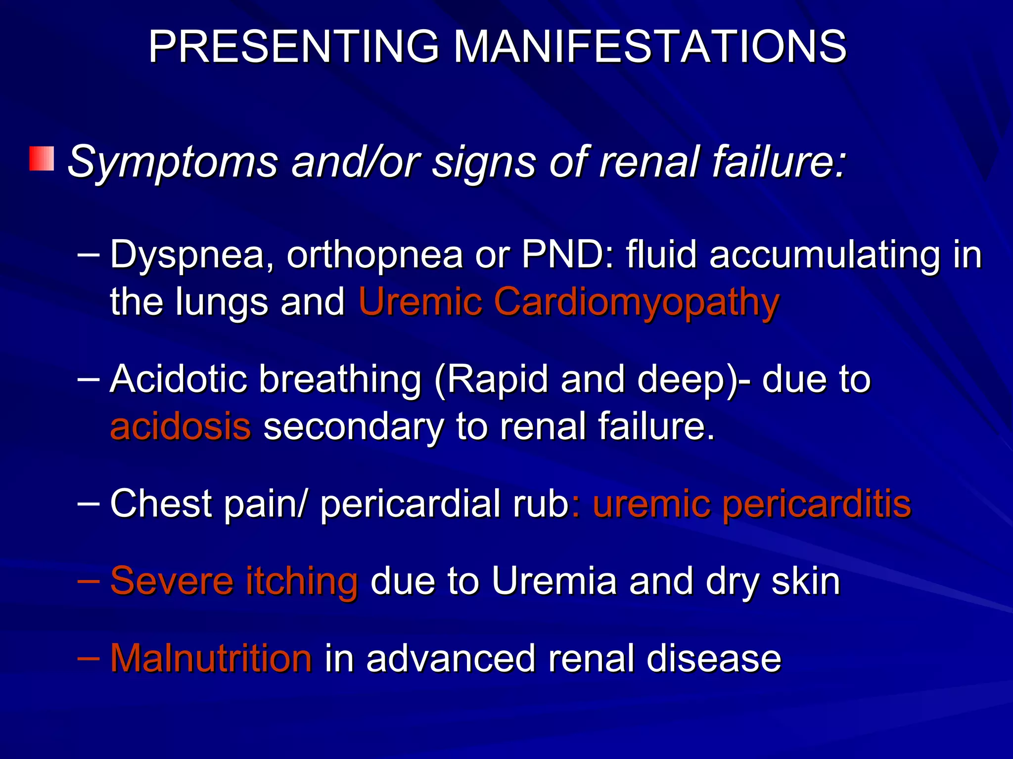 Chronic Kidney Disease: Diagnosis and management | PPT