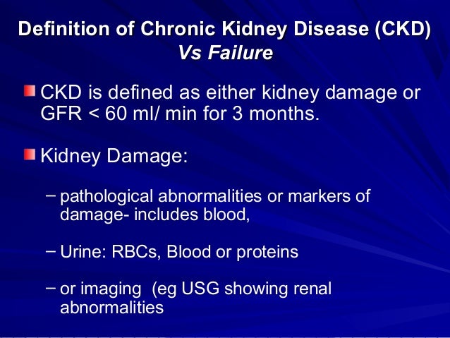 Chronic Kidney Disease: Diagnosis and management