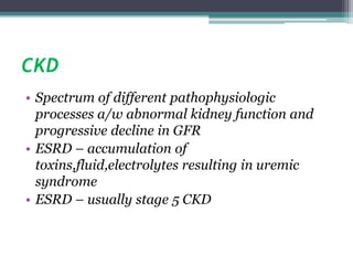 Chronic kidney Disease | PPTX