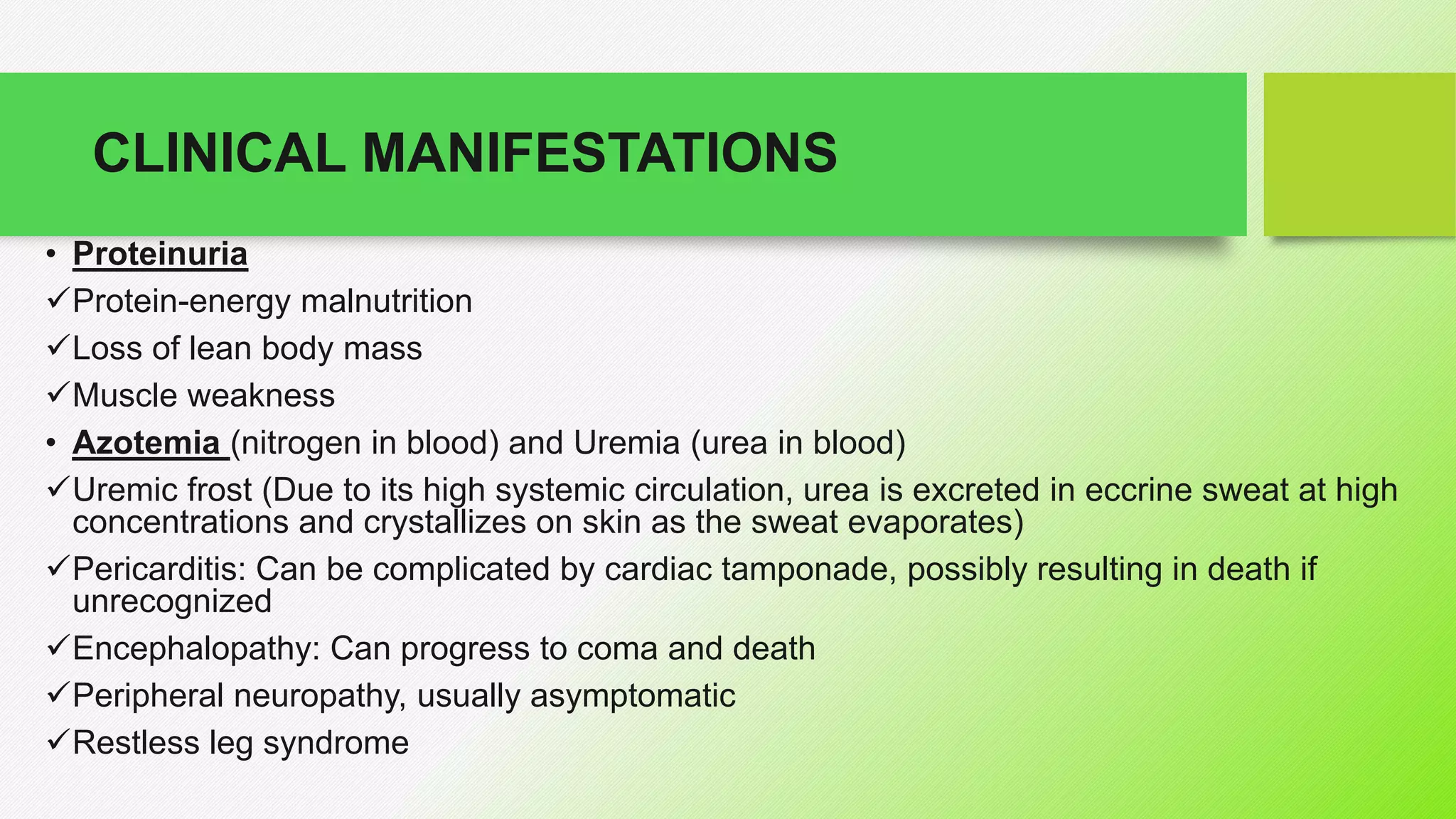 Chronic kidney disease and its management | PPTX