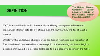 Chronic kidney disease and its management | PPTX