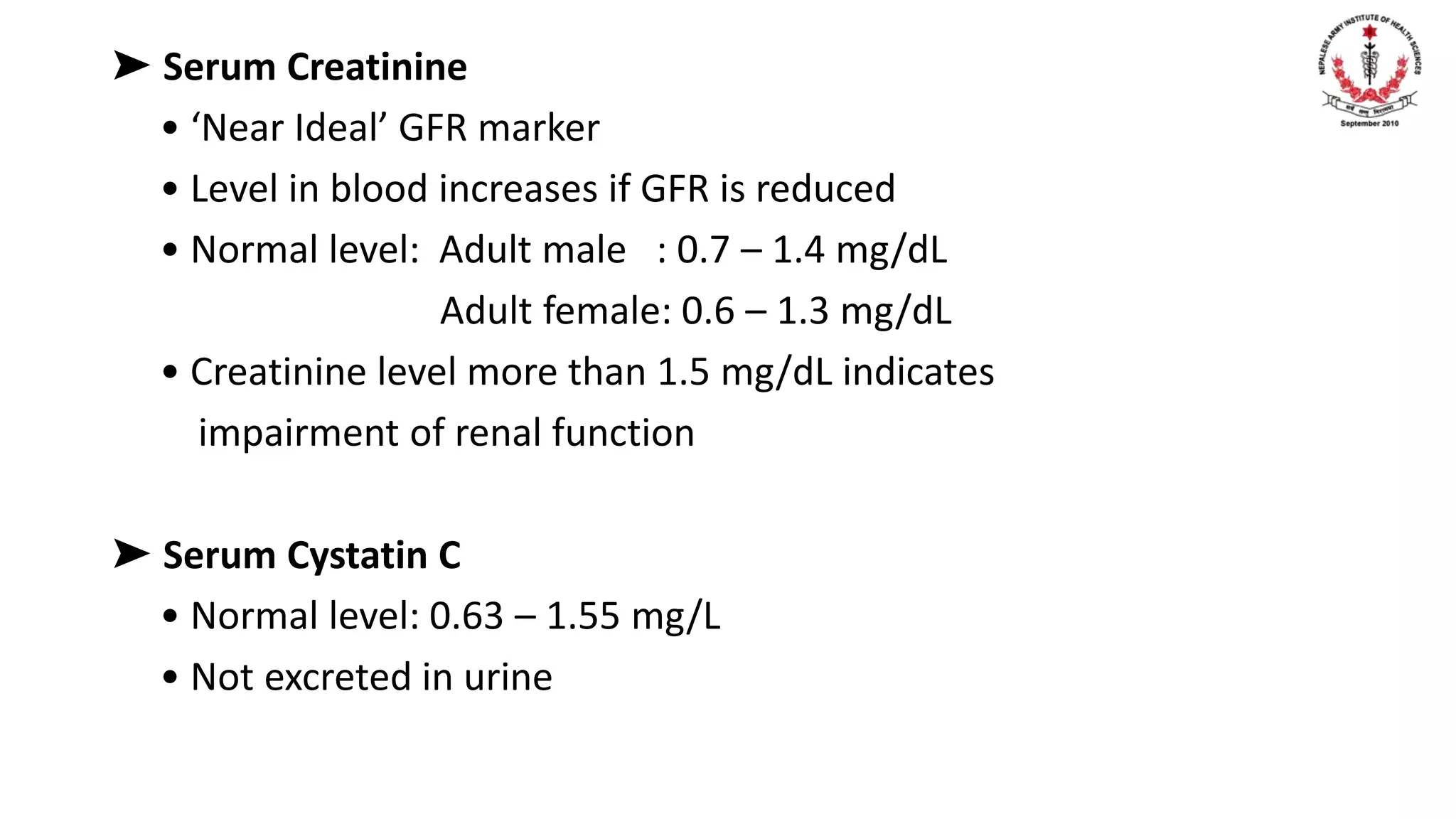Chronic Kidney Disease - Lab Investigations & Imaging | PPTX
