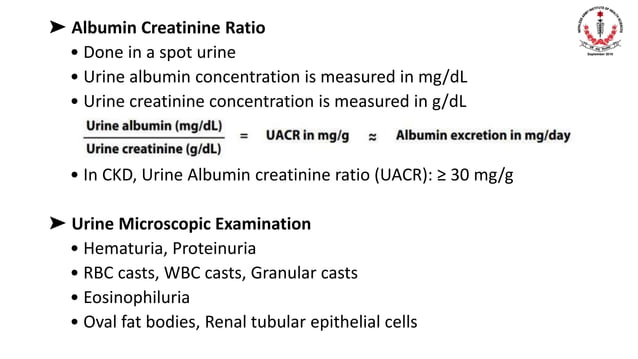 Chronic Kidney Disease - Lab Investigations & Imaging | PPTX | Medical ...