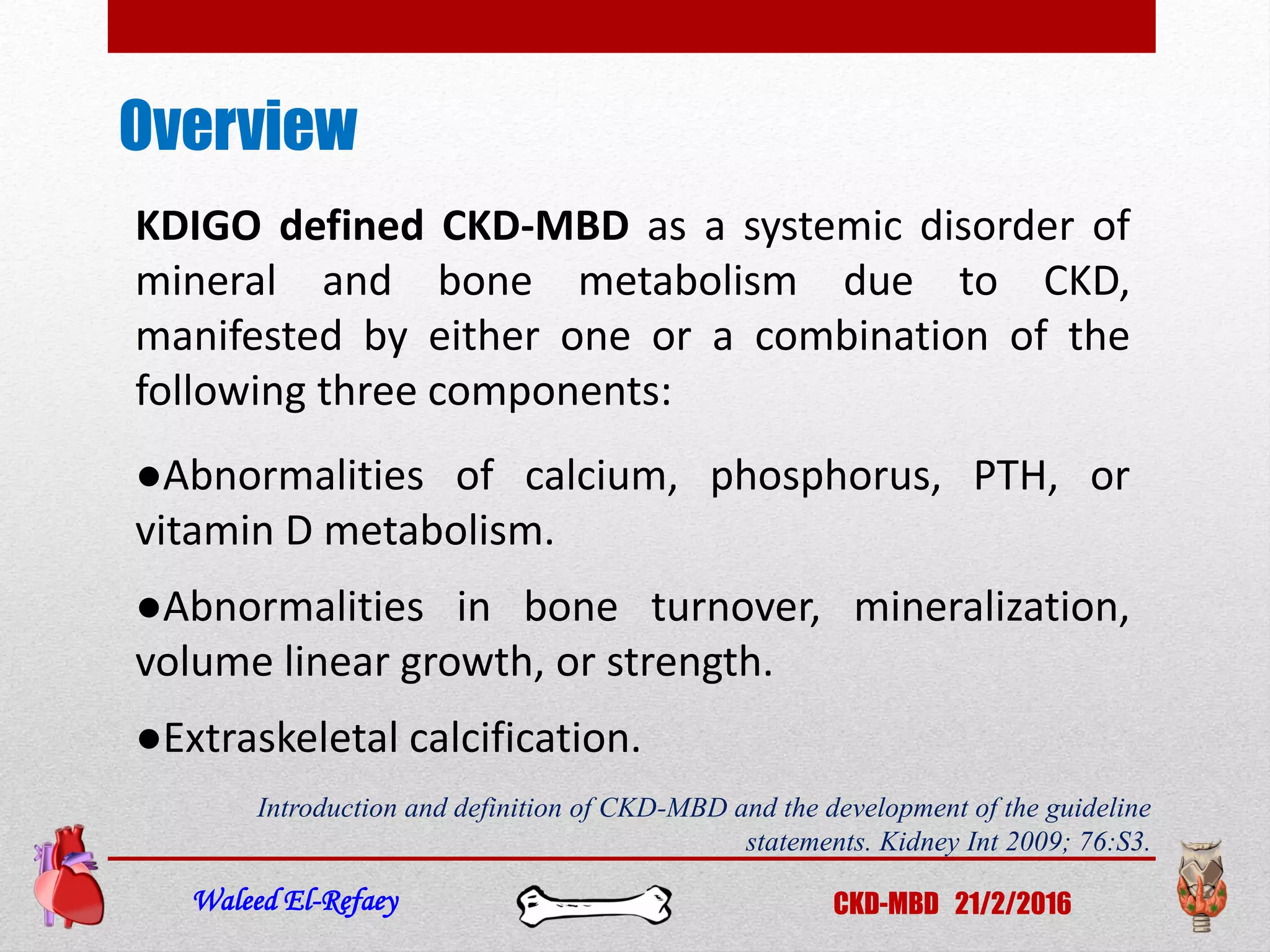 Chronic Kidney Disease-Mineral Bone Disease | PDF