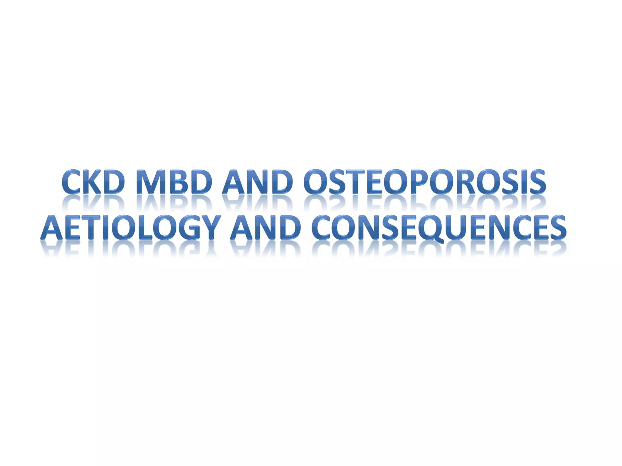 CKD MBD & osteoporosis in elderly the management dilemma | PDF