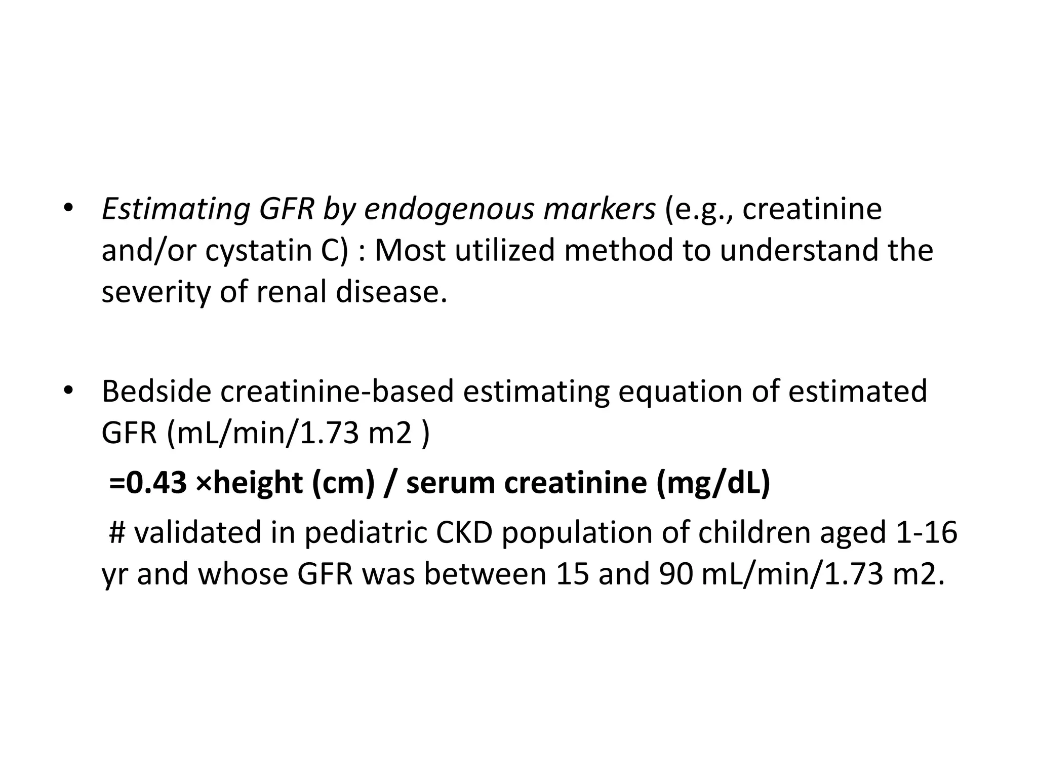 Chronic Kidney Disease in Pediatrics | PPTX