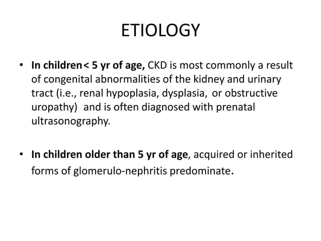 Chronic Kidney Disease in Pediatrics | PPTX