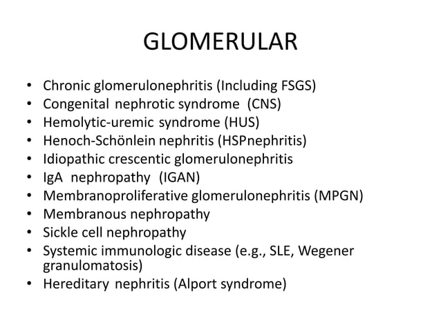 Chronic Kidney Disease in Pediatrics | PPTX
