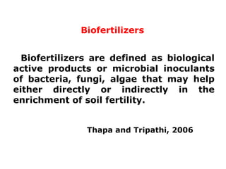 CK Dotaniya= Role of Biofertilizers in Integrated Nutrient Management | PPT