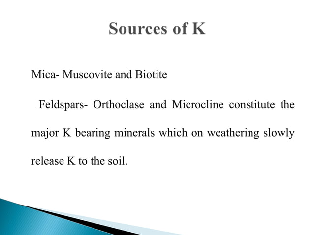 CK Dotaniya = Role of Potassium In Soil and Plant | PPT