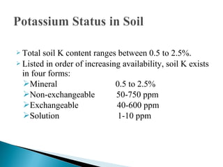 CK Dotaniya = Role of Potassium In Soil and Plant | PPT