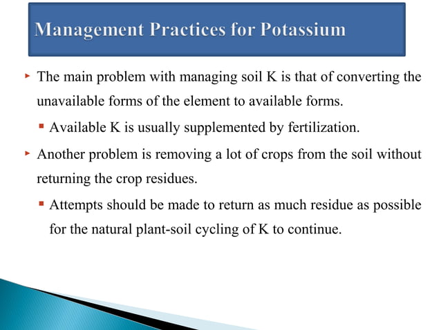 CK Dotaniya = Role of Potassium In Soil and Plant | PPT