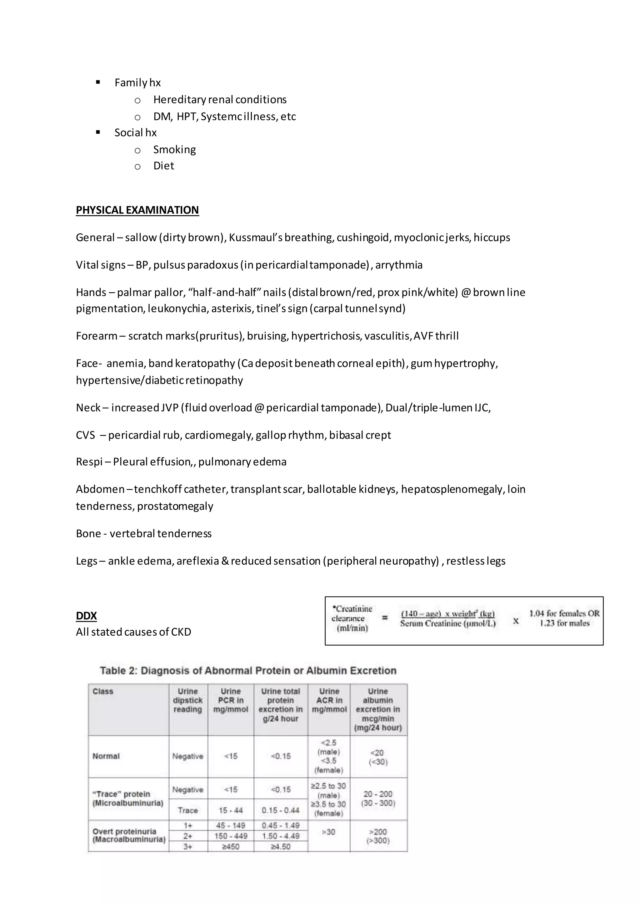 CHRONIC KIDNEY DISEASE INFO AND TEMPLATE | DOCX | Blood Disorders ...