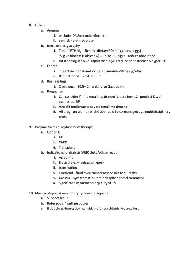 CHRONIC KIDNEY DISEASE INFO AND TEMPLATE | PDF