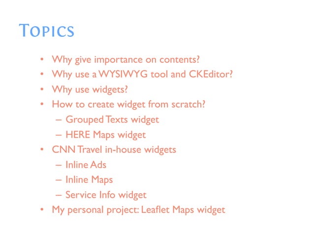 CKEditor Widgets with Drupal | PPT