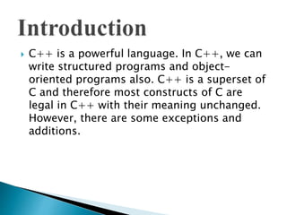 Introduction to C++ (for beginner): C++ Keywords.pptx