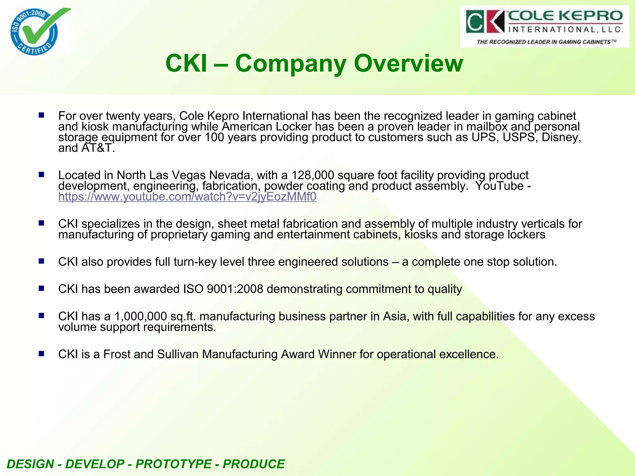 CKI capability presentation | PPT