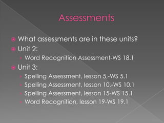 Ckla skills strand units 2 and 3 | PPTX