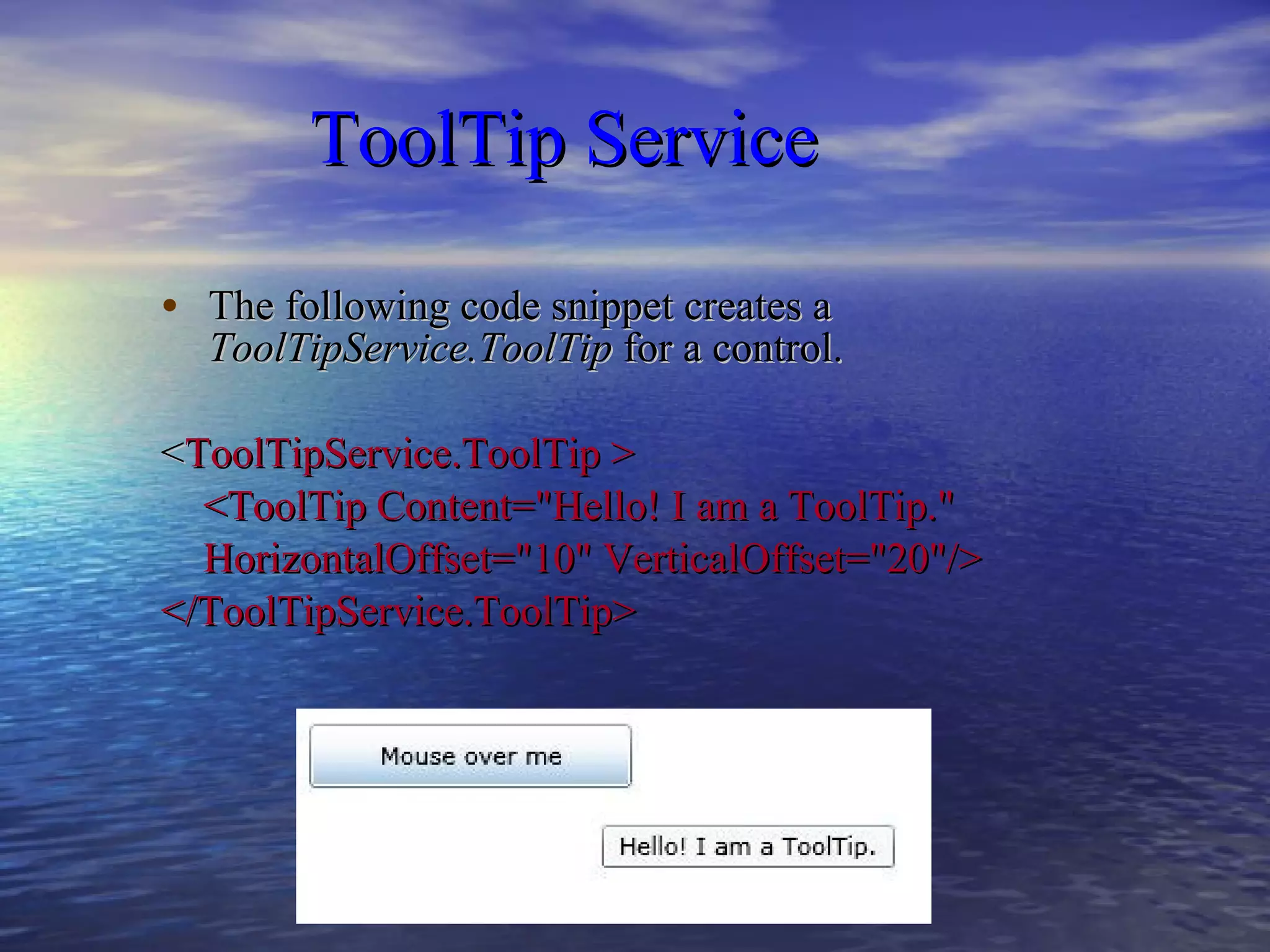 creating tooltip using silverlight2.0 | PPT creating tooltip using silverlight2.0 | PPT