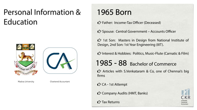 CK Ranganathan profile | PPT