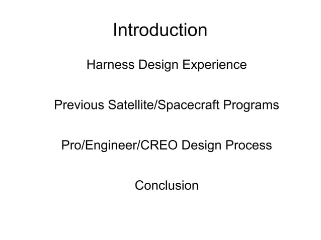 Harness Design using PTC CREO | PPT | Science