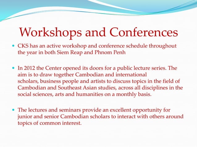 Center for Khmer Studies Powerpoint Presentation | PPTX