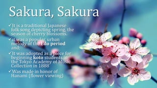 Sakura, Sakura "Cherry Blossoms" (Japanese Folk Song) For Grade 8 ...